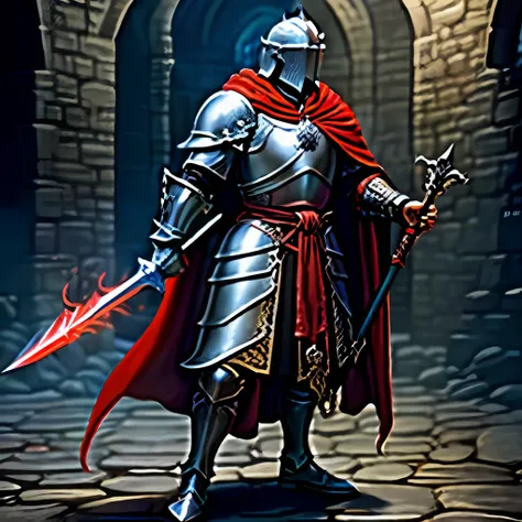 dnd, knight, armor, magic, sword - SeaArt AI