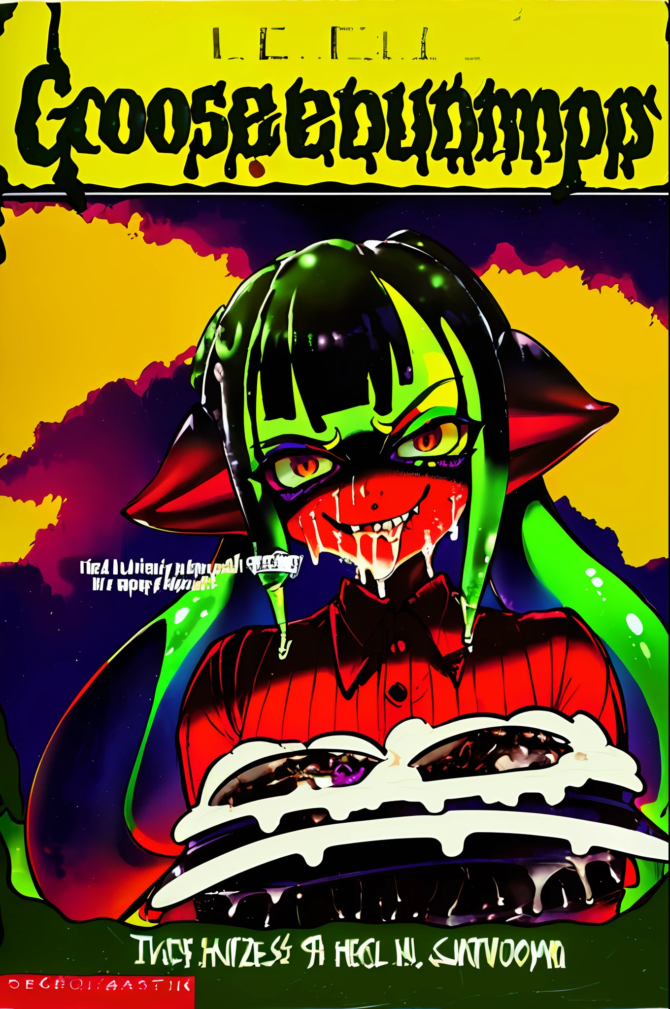 GoosebumpsBookCover,one day at horrorland,Inkling,splatoon,inkling ...