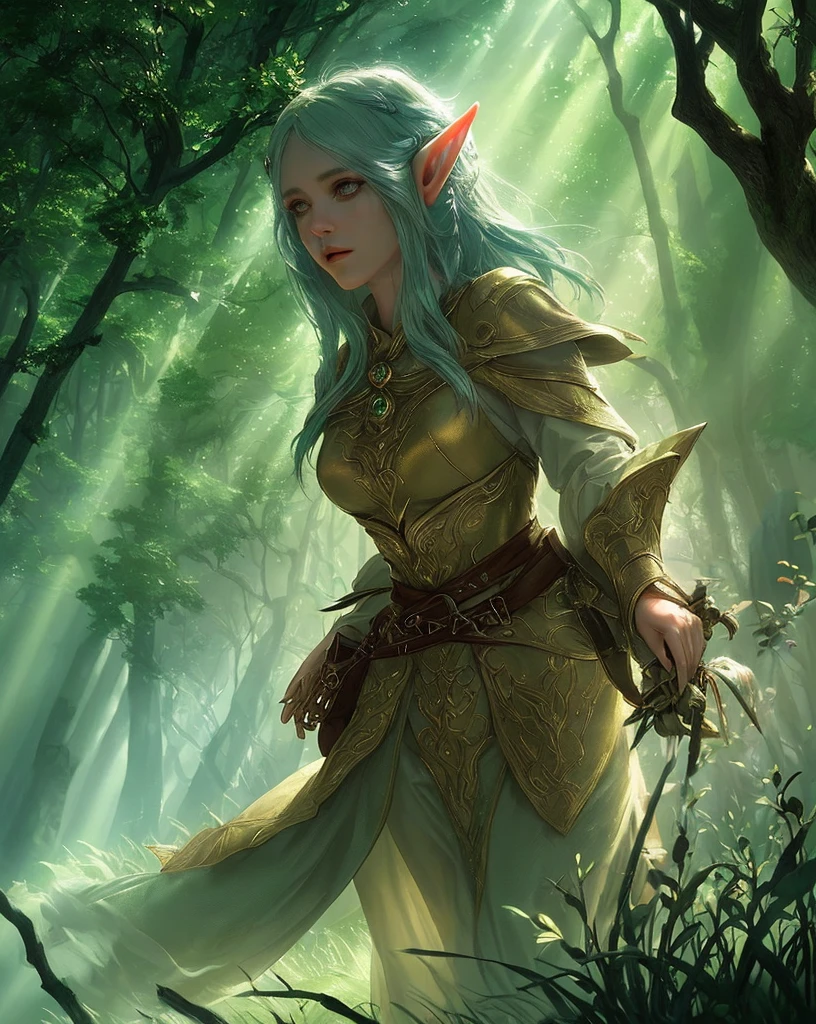 Elf Girl Forest Fog Seaart Ai