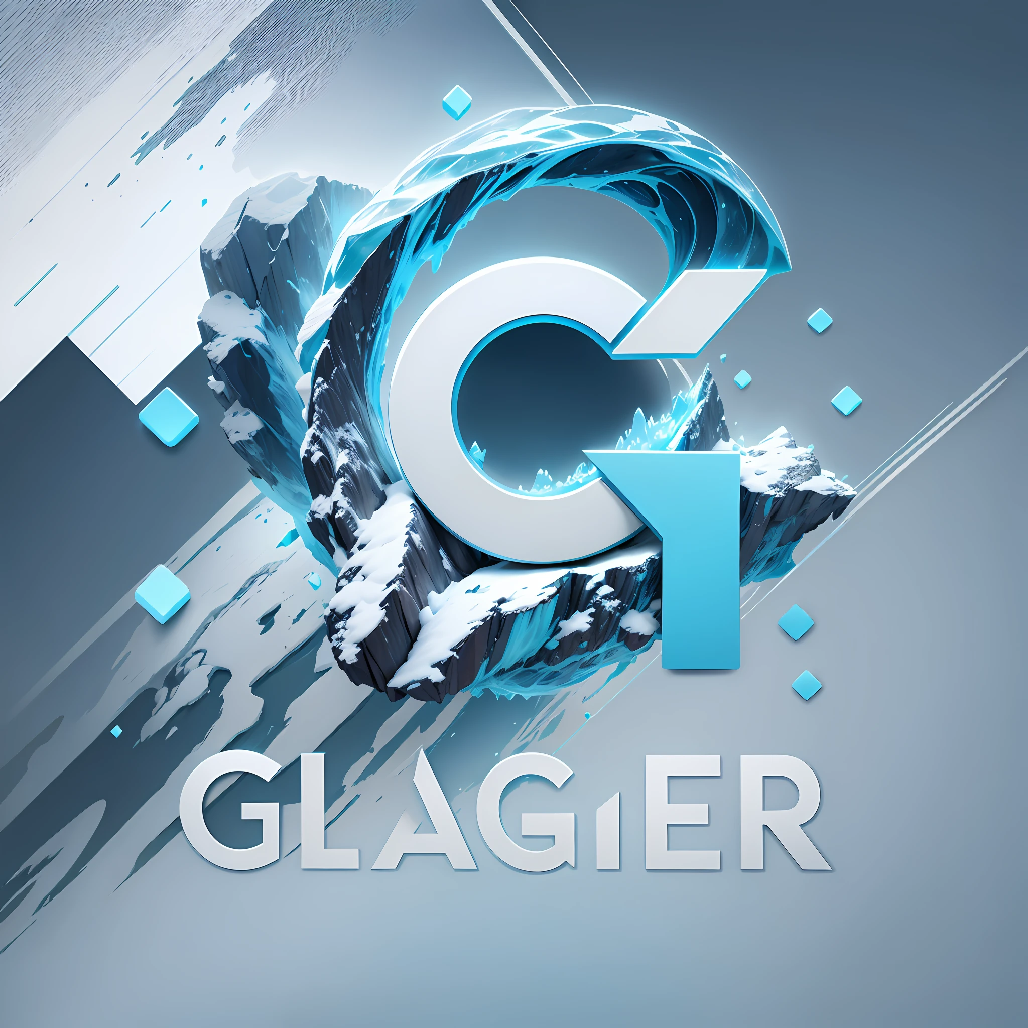Glagger logo with a blue wave and white letters - SeaArt AI