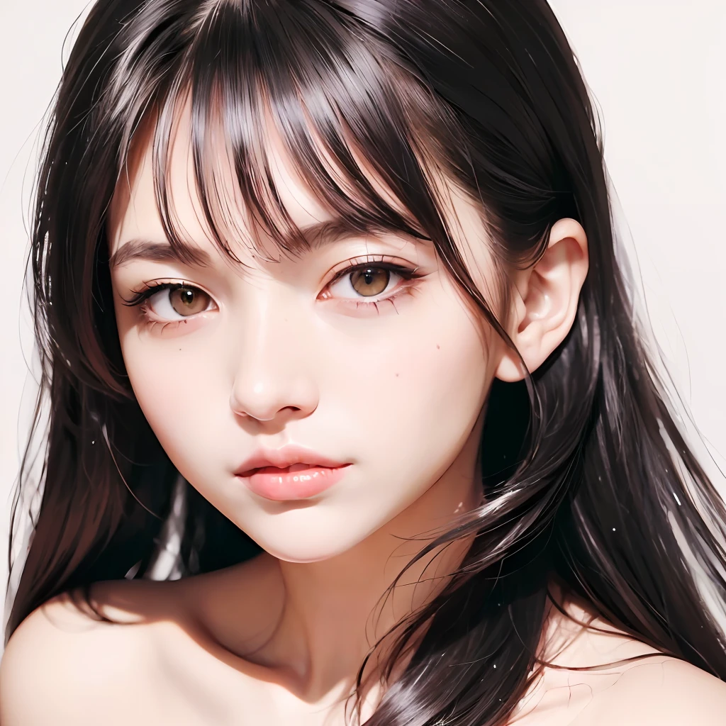 A Close Up Of A Woman With Long Hair And A White Shirt Seaart Ai