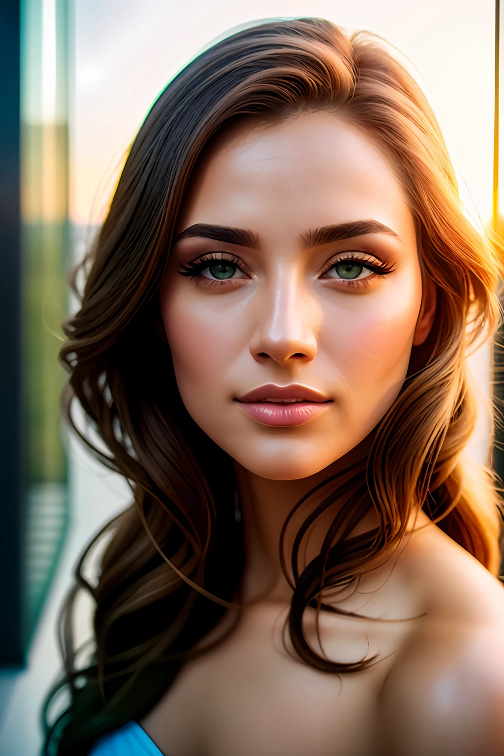 beautiful woman, ultra realistic, natural lights, wide angle, 16k ...