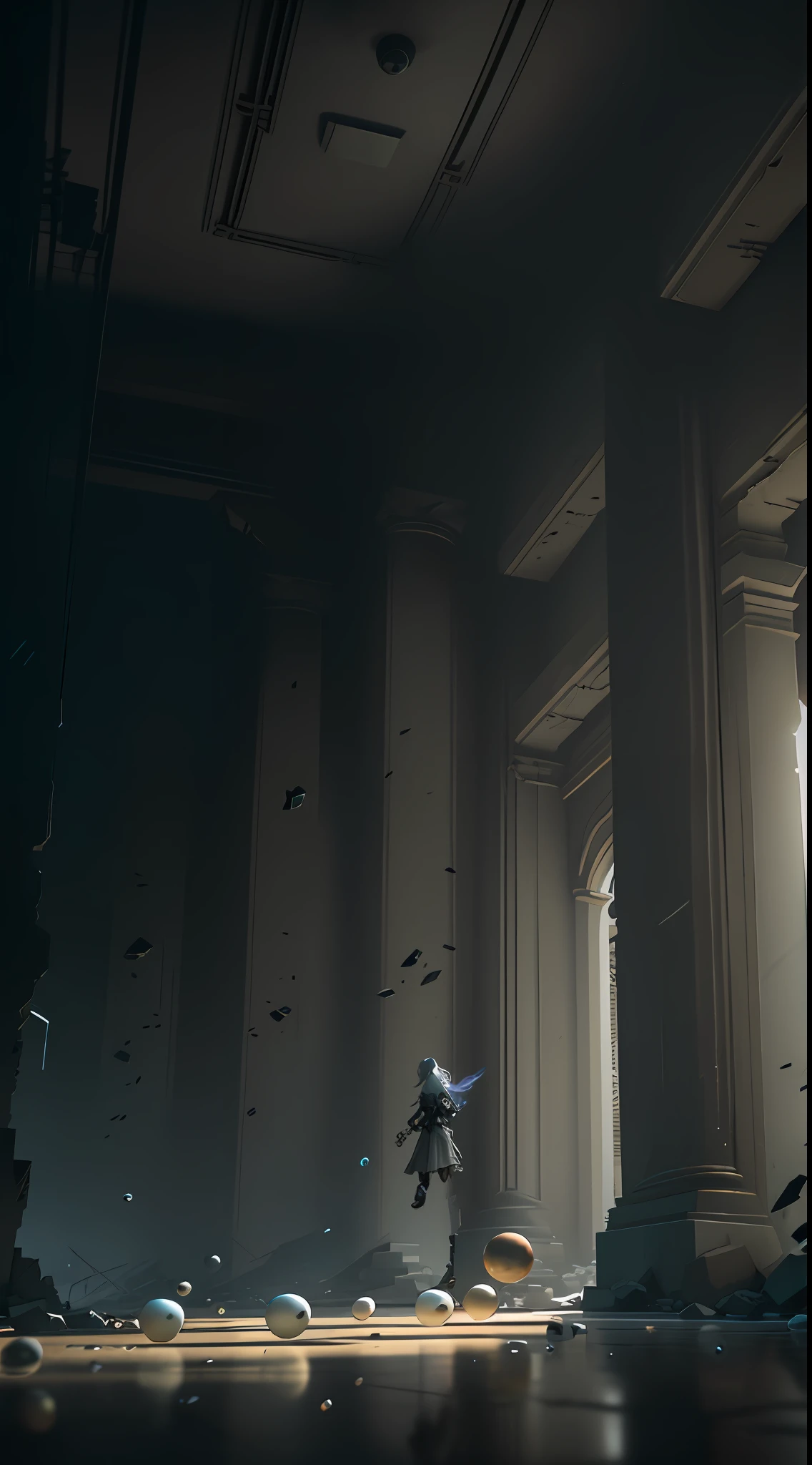 1girl,orbs,spheres,magic,rendered in Unreal Engine - SeaArt AI