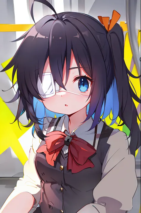 high res, masterpiece,Rikka Takanashi, black hair, solo - SeaArt AI