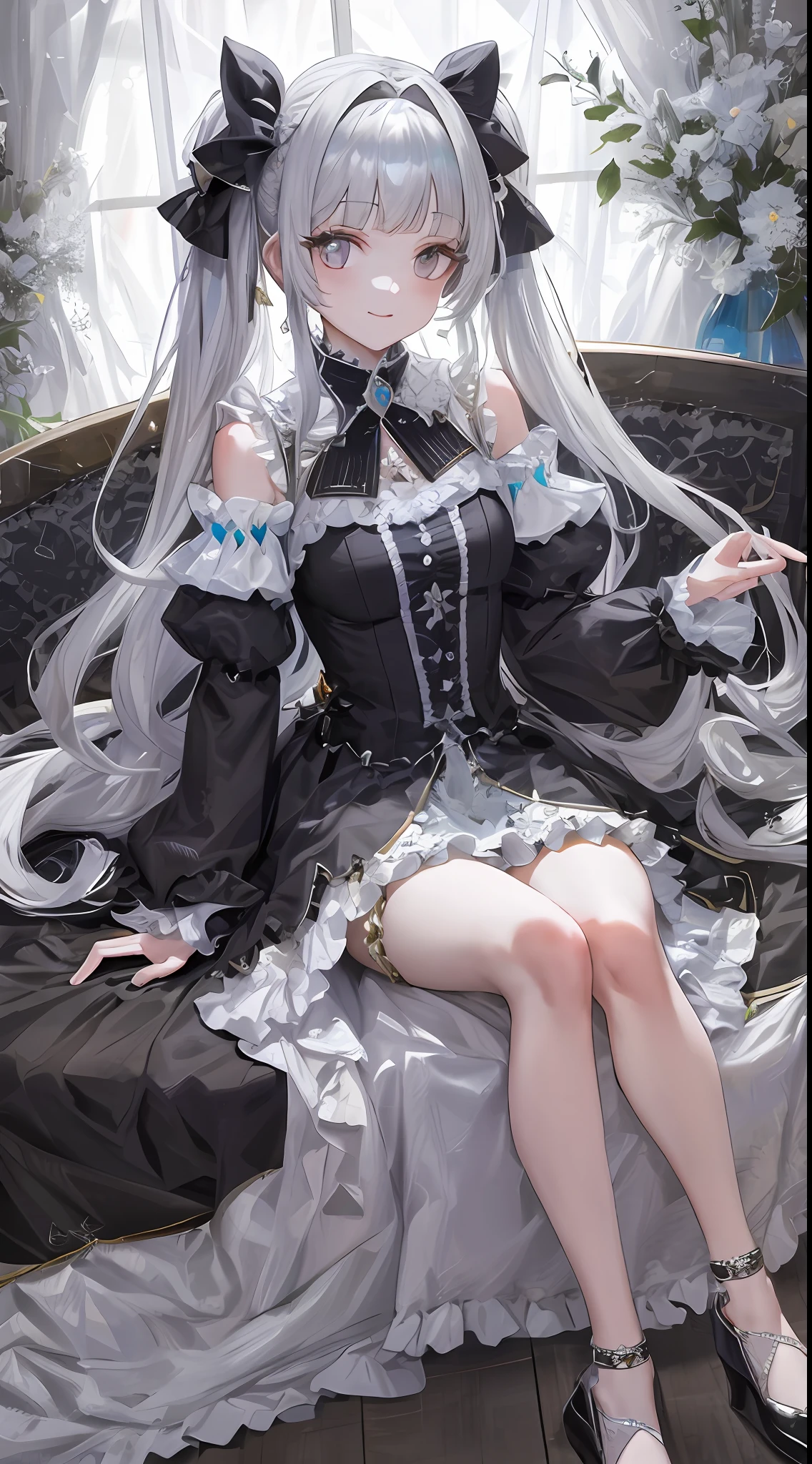 Dramatic composition, court-style dresses, royal, gorgeous, cascading frills - SeaArt AI