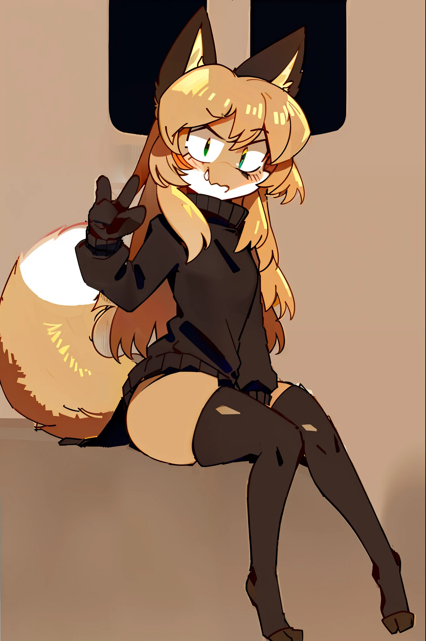 A close up of a cartoon cat with a gun in her hand - SeaArt AI