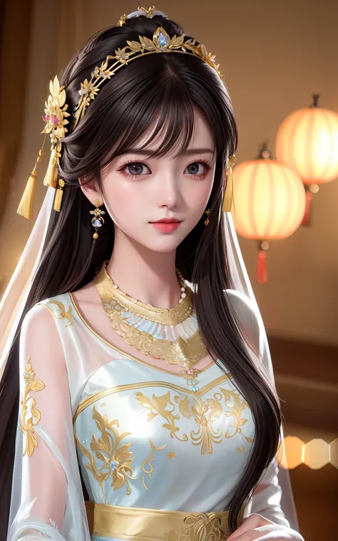 best quality, masterpiece, high resolution, 1girl, chinese wedding dress - SeaArt AI