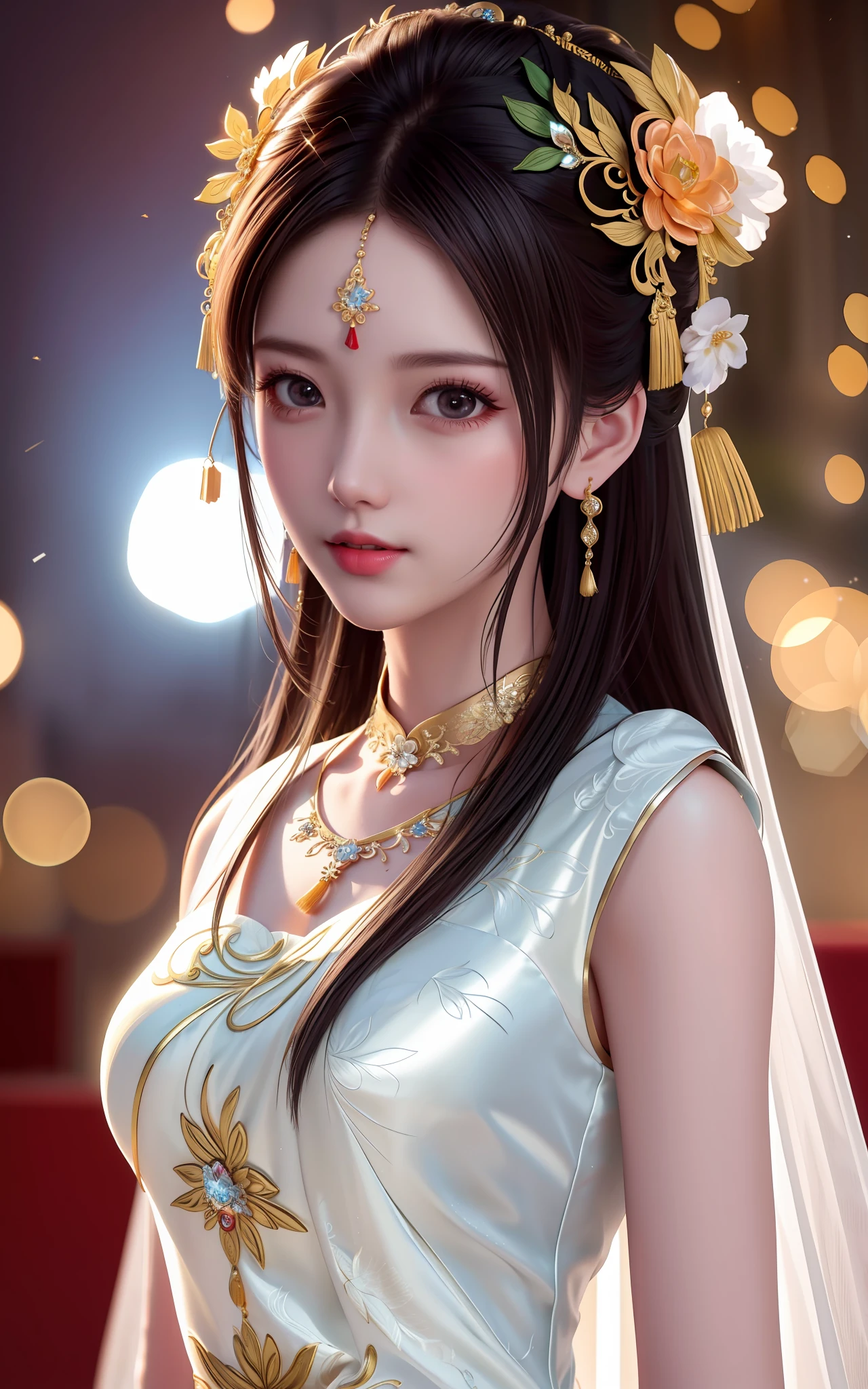 best quality, masterpiece, highres, 1girl,china wedding dress - SeaArt AI