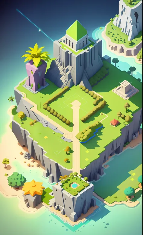 game map,( game concept art design:1.1), isometric art, (cartoon hand ...