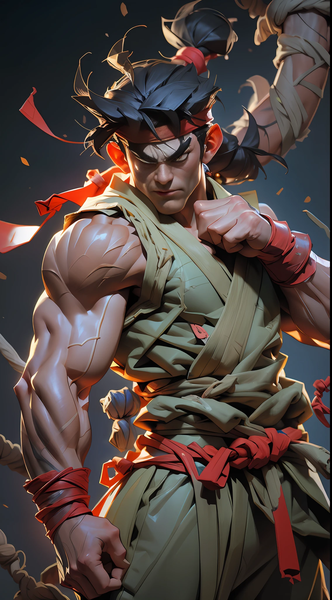 Ryu from Street Fighter, in an - SeaArt AI