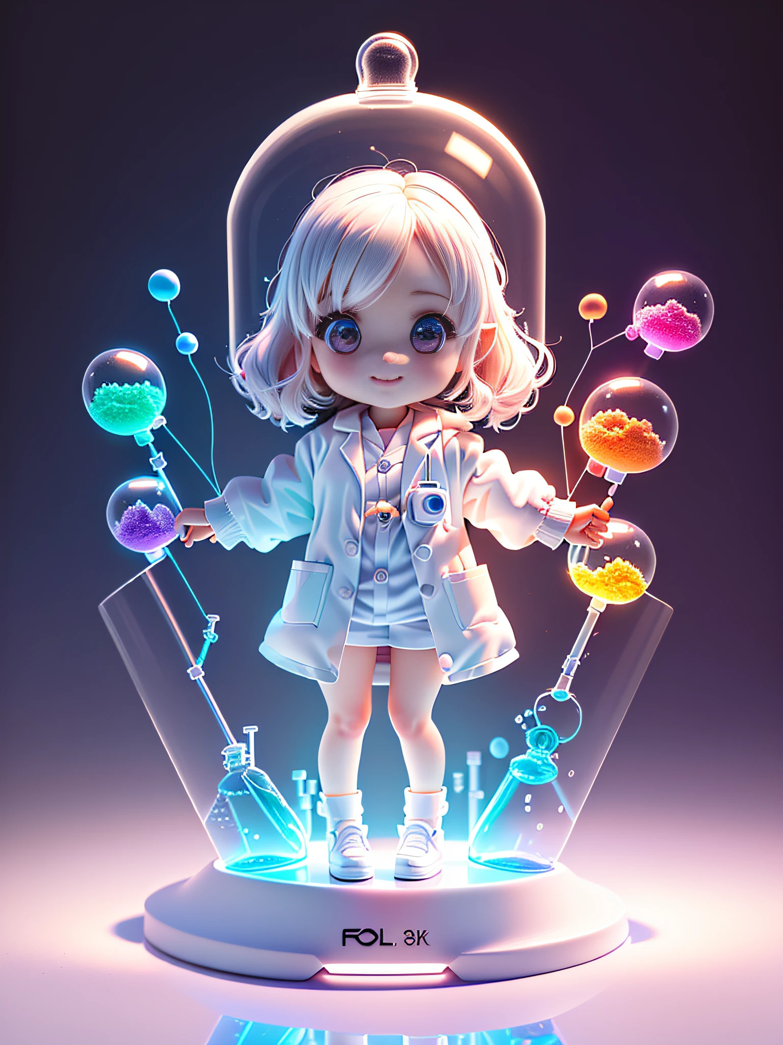 Super かわいい girl full body 3d drawing, 1個, 格好良い目, 大きな目, かわいい - SeaArt AI