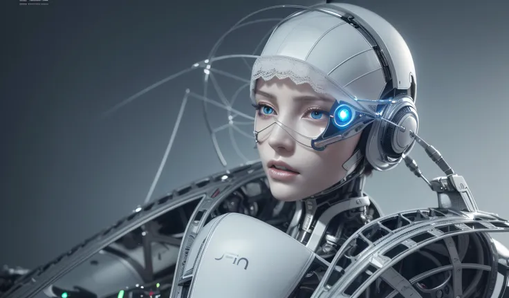 complex 3d render ultra detailed of a beautiful porcelain profile woman ...