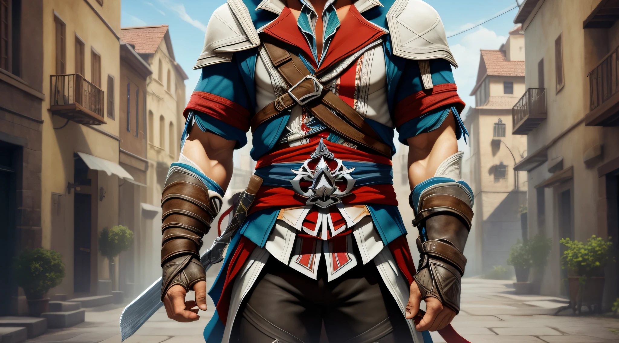 Assassin's Creed，muscular - SeaArt AI