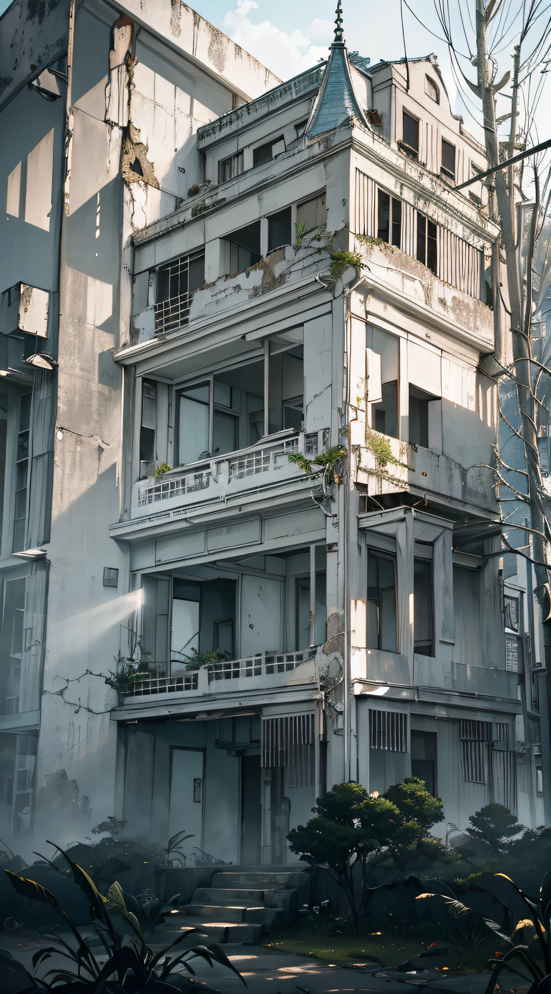 There is a tall building with a clock on the top of it - SeaArt AI