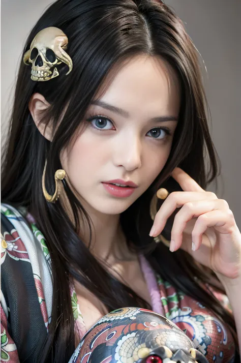 (((masterpiece+best quality+high resolution+ultra-detailed))), boa hancock, long silky black ...