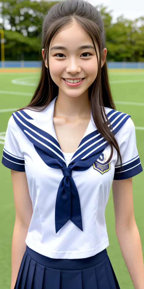 neat college girl, (school uni - SeaArt AI