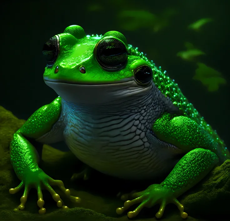 a mutant frog extremely detailed, 8k, isolated on black background ...