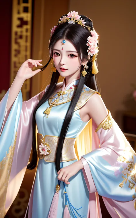 best quality, masterpiece, high resolution, 1girl, chinese wedding dress - SeaArt AI
