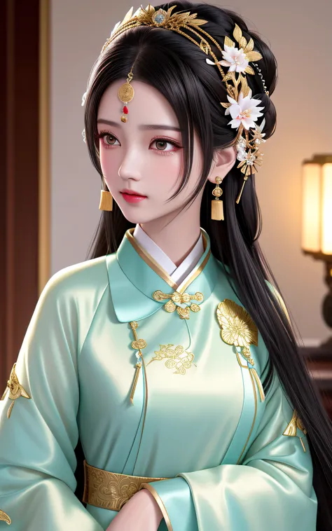 best quality, masterpiece, high resolution, 1girl, chinese wedding dress - SeaArt AI