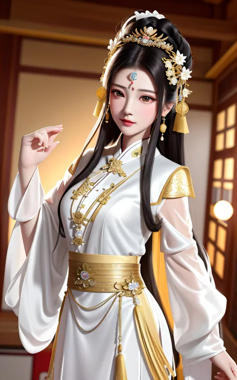 best quality, masterpiece, high resolution, 1girl, chinese wedding dress - SeaArt AI