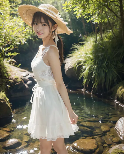 ((1 person)),((Photorealistic))), ((AKB 48))), (Full body photo)), looking up from below - SeaArt AI