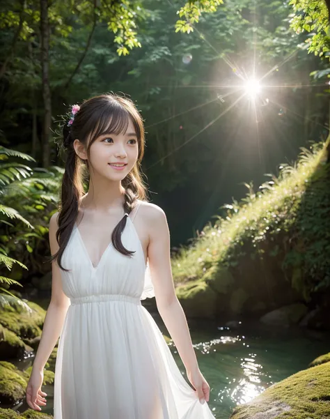 ((1 person)),((Photorealistic))), ((AKB 48))), (Full body photo)), looking up from below - SeaArt AI