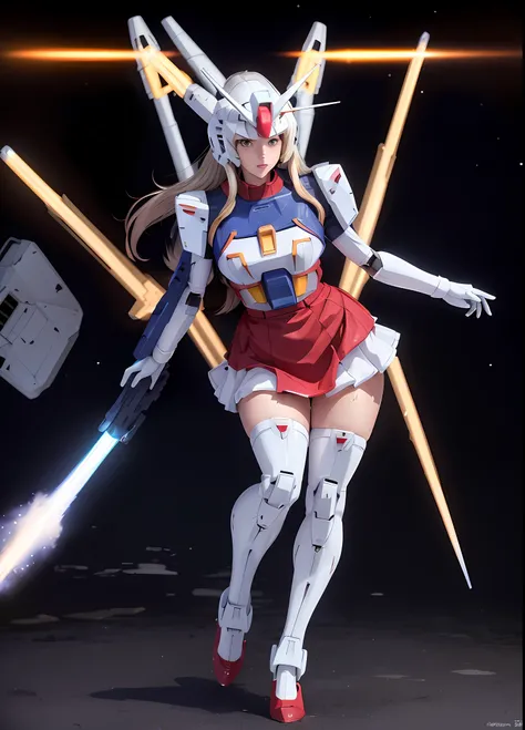 (top quality), (masterpiece), personification of Mobile Suit Gundam F91, nsfw, amazing ...