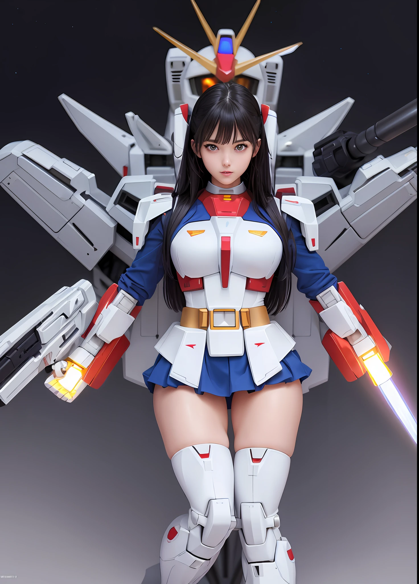 (top quality), (masterpiece), personification of Mobile Suit Gundam F91, nsfw, amazing ...