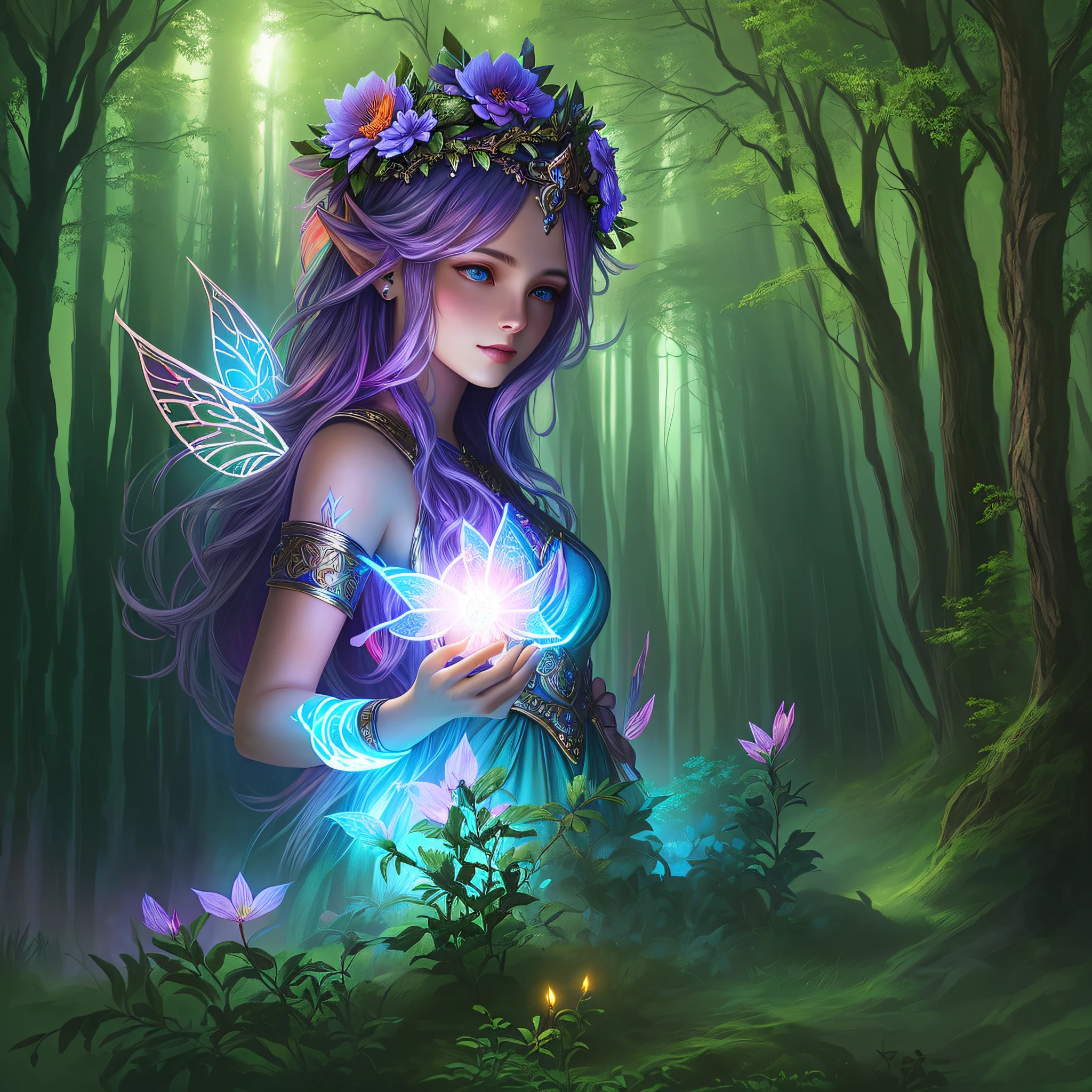 Goddess of victory. goddess is a female deity with a flower crown and a ...