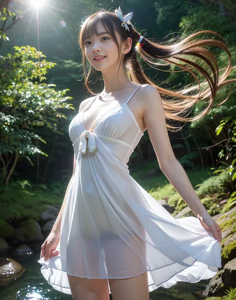 ((1 person)),((Photorealistic))), ((AKB 48))), (Full body photo)), looking up from below - SeaArt AI