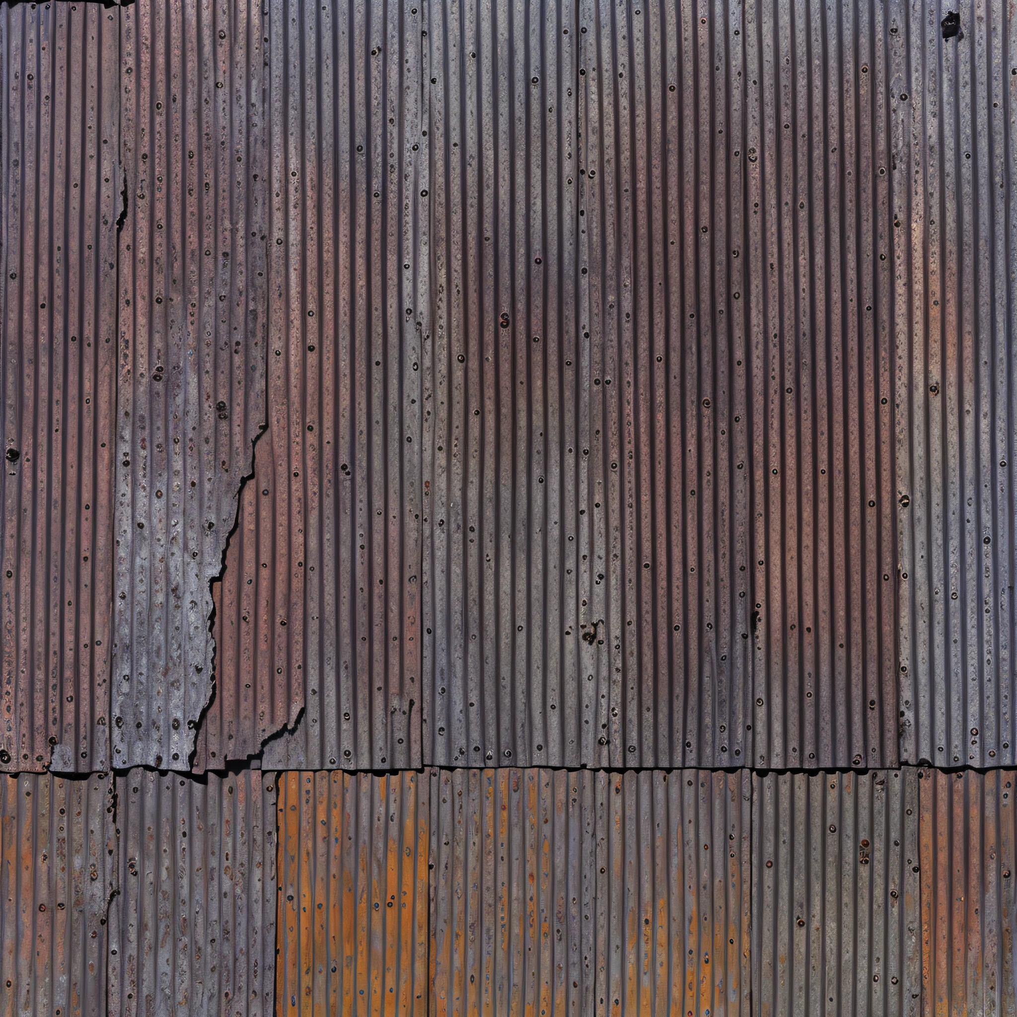 iron cladding, rusty metal walls, metal with chipped paint texture ...