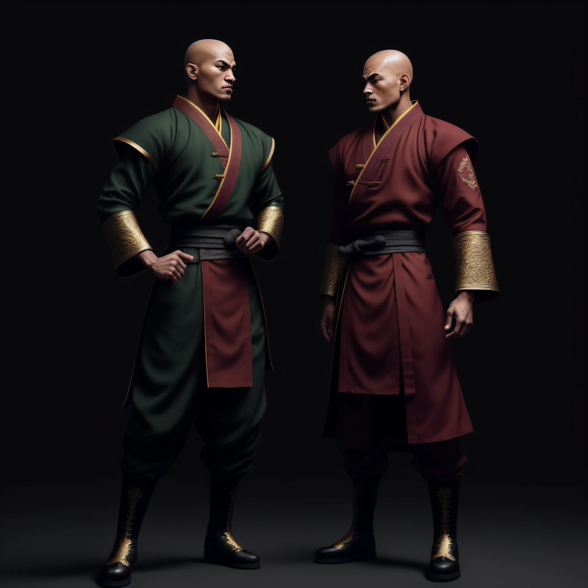 Two men in costumes standing next to each other - SeaArt AI