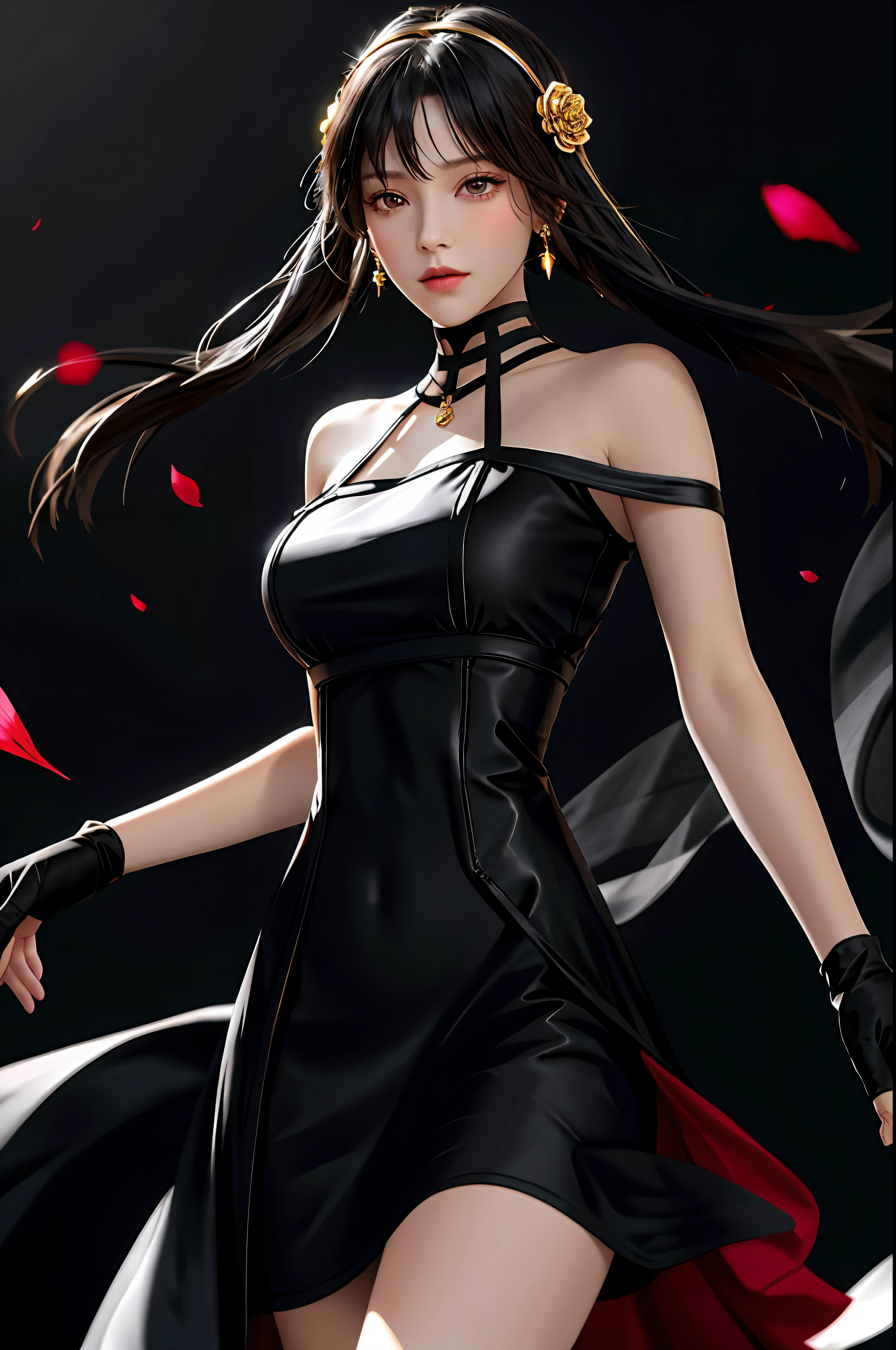 yor briar, (photorealistic), beautiful girl, backlighting, bare shoulders - SeaArt AI