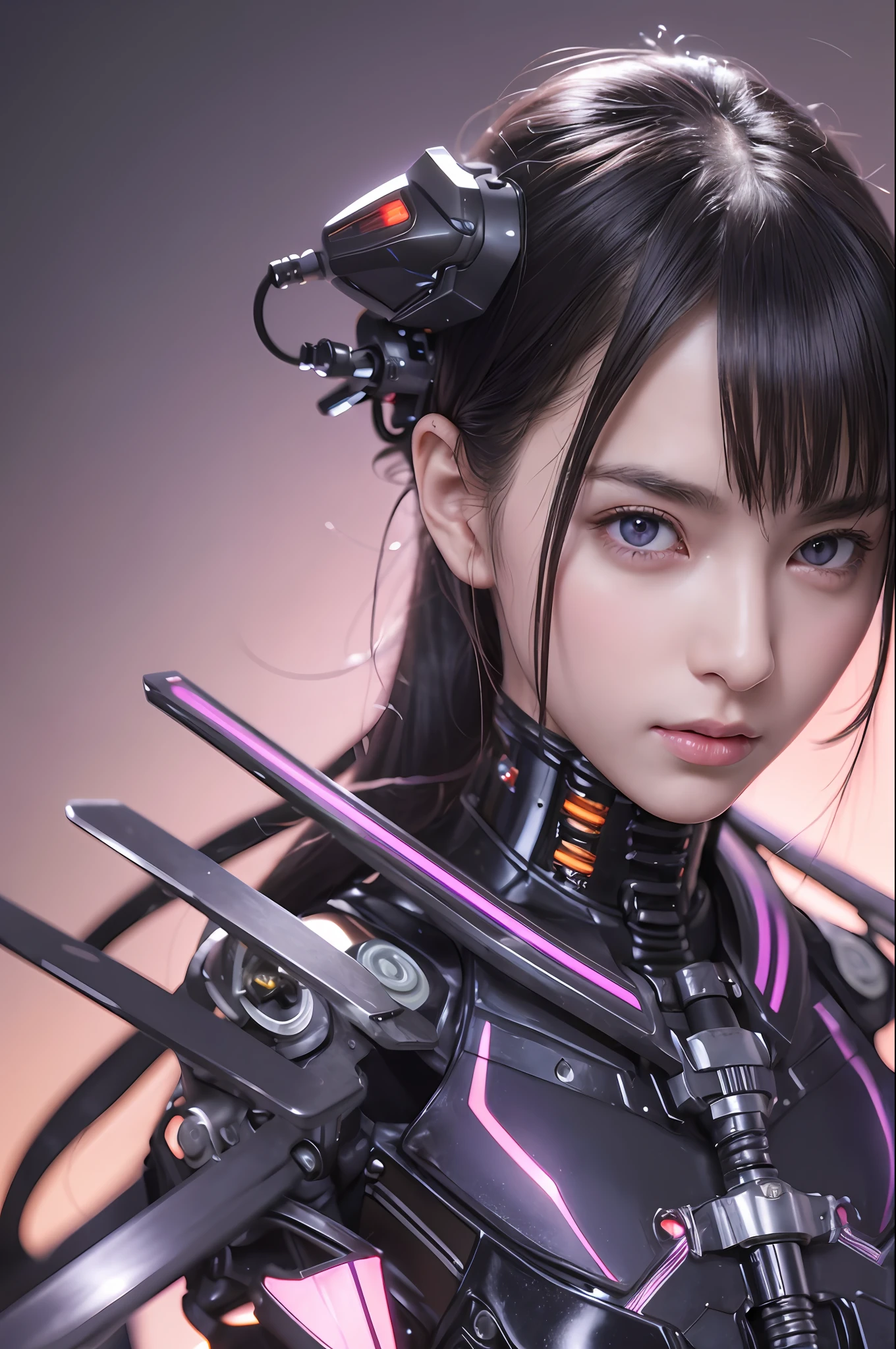 A close up of a woman in a futuristic suit with a sci - fiore - SeaArt AI