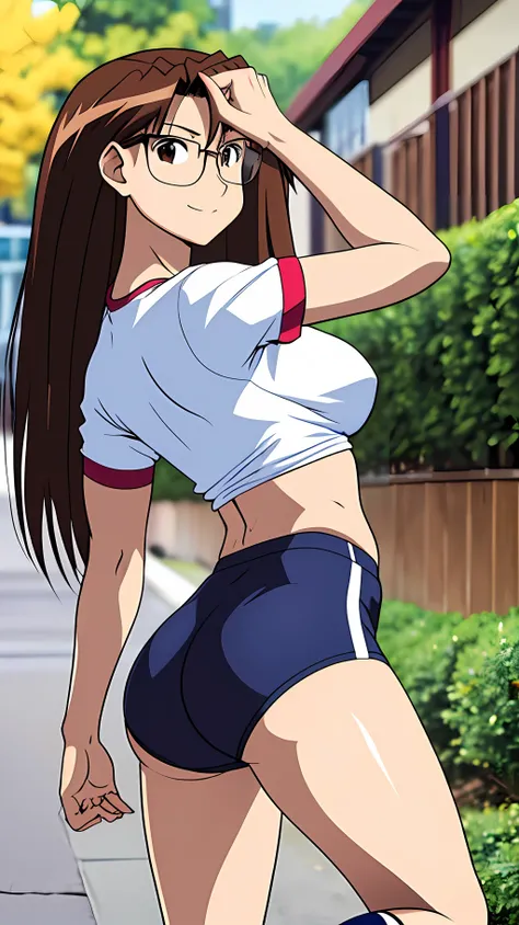 Koyomi Mizuhara, Brunette hair, long hair, glasses, medium breasts - SeaArt AI