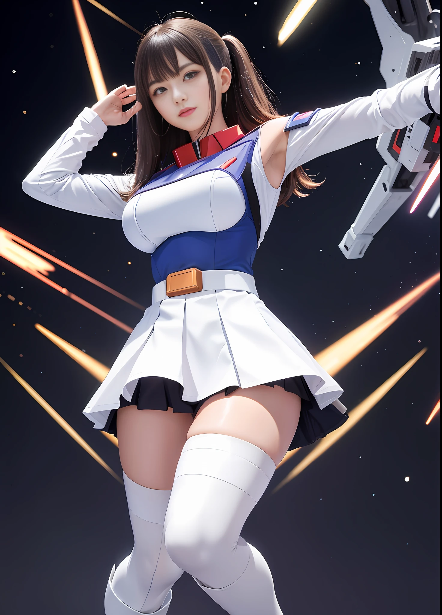 (top quality), (masterpiece), personification of Mobile Suit Gundam F91, nsfw, great highlights ...