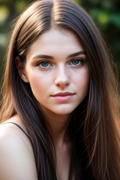 photo of a 25 years old european girl, RAW, beautiful woman, (extra long wavy brown hair ...