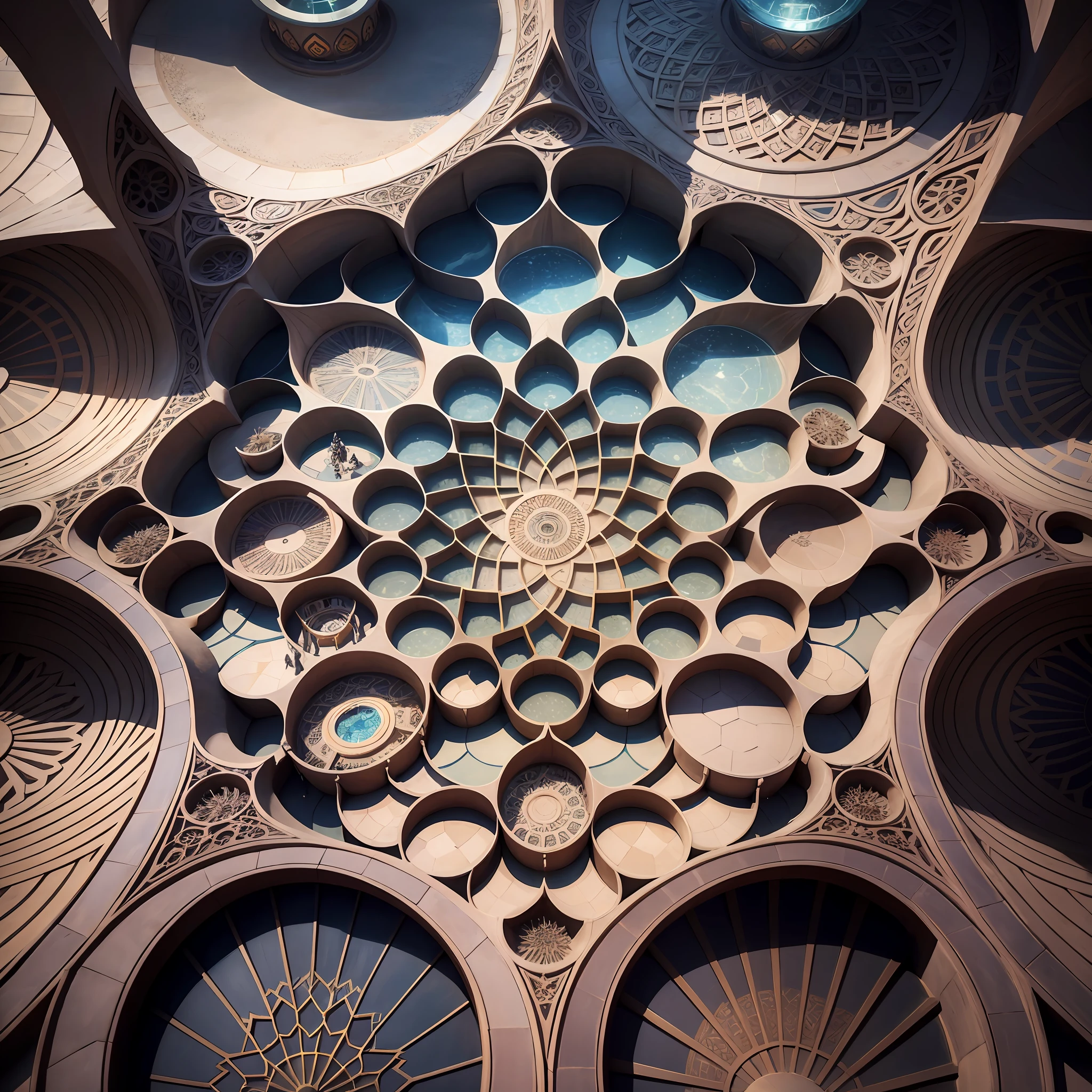 A close up of a circular pattern made of clay - SeaArt AI