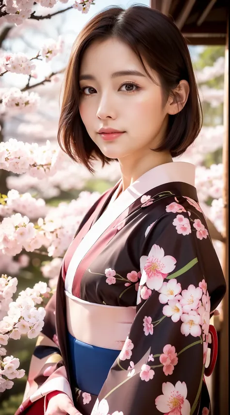 1 Japanese Girl Black Hair Wearing Kimono Hollow Eyes Sunrise