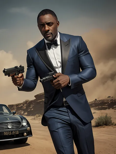 A full body portrait of Idris Elba as an extremely strong and handsome ...