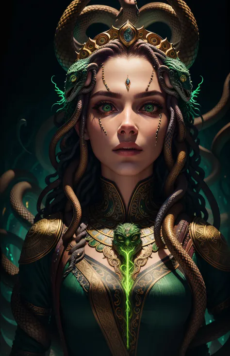 ((best quality)), ((masterpiece)), ((realistic)), Medusa, full body - SeaArt AI