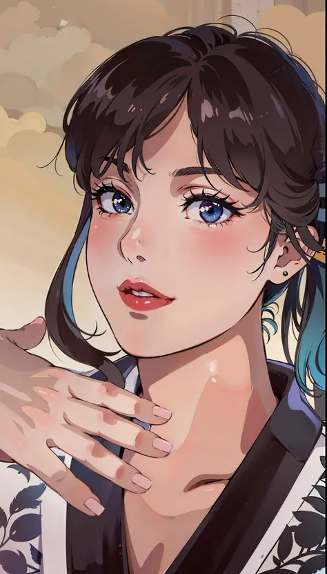 Masterpiece Best Quality 1girl Closed Eyes Upper Body Seaart Ai