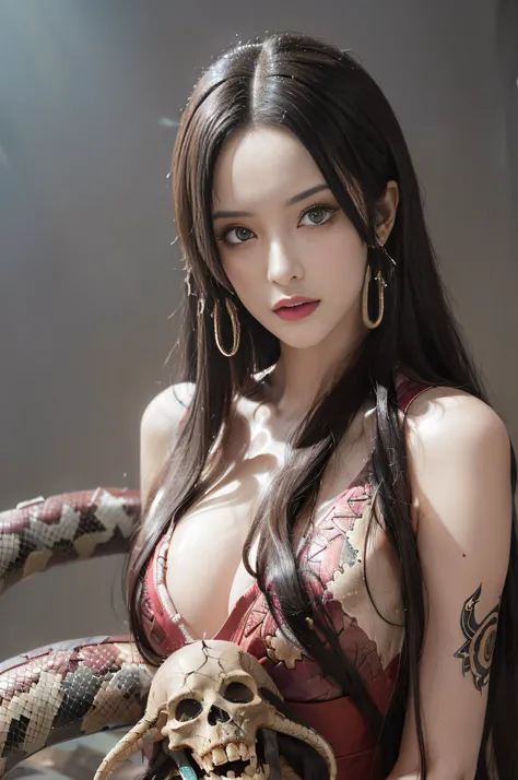 (((masterpiece+best quality+high resolution+ultra-detailed))), boa hancock, long silky black ...