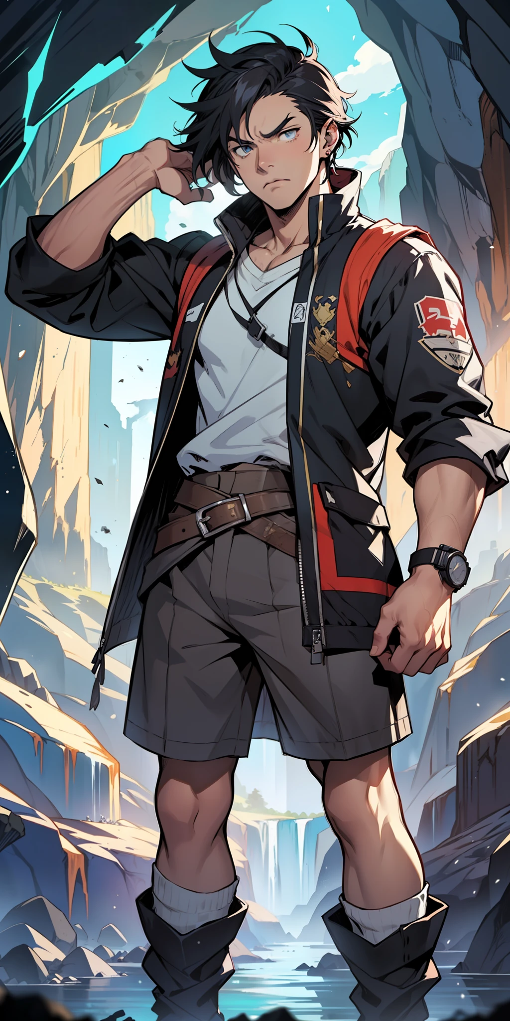 ((masterpiece)), ((manga)), ((Solo Leveling)), ((male character ...