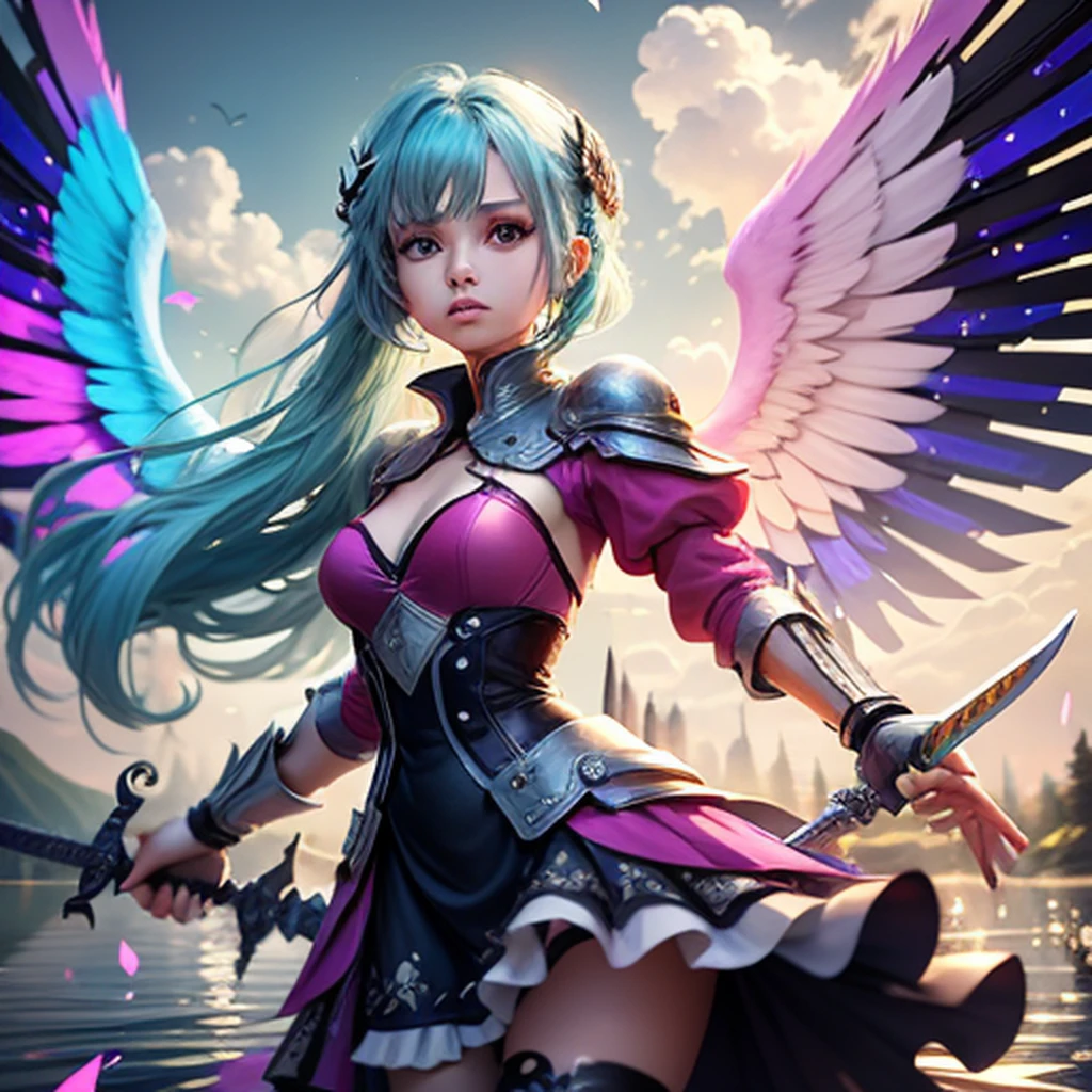 pink girl created with SeaArt AI