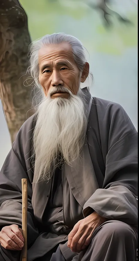 Arafeld Man With Long White Beard And White Beard Holding Chocolate