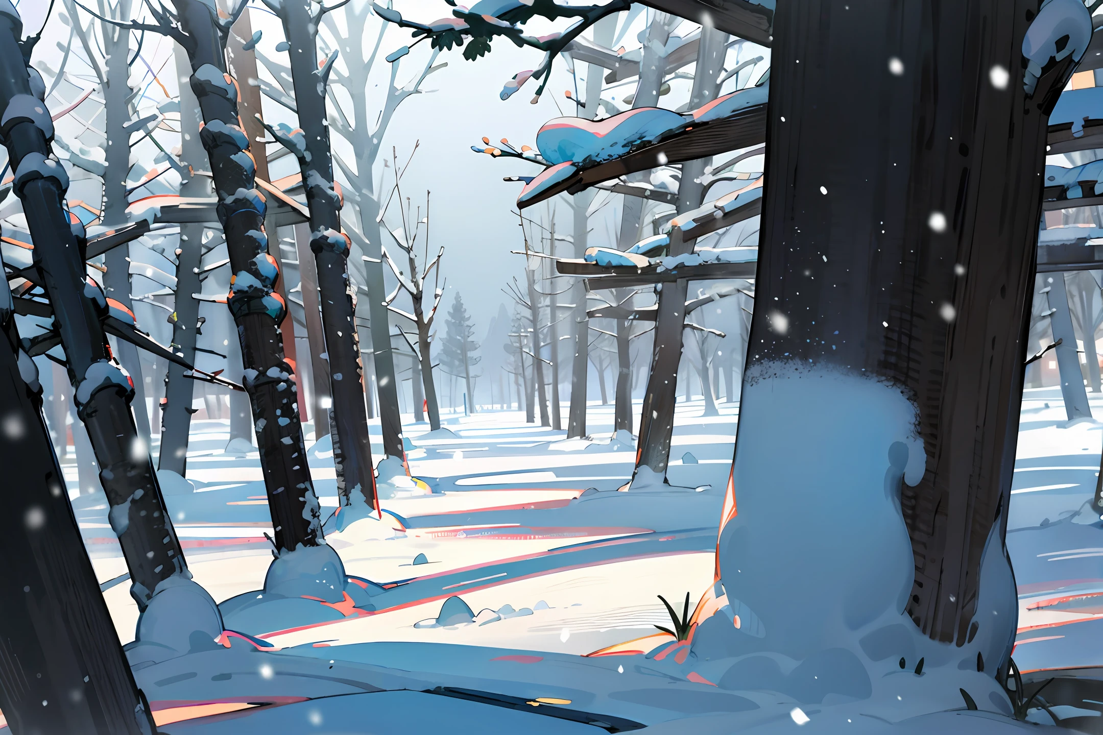 Snow view - SeaArt AI