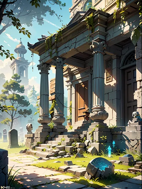 ((masterpiece)) picture of a fantasy grave guardian ,grave guard ...