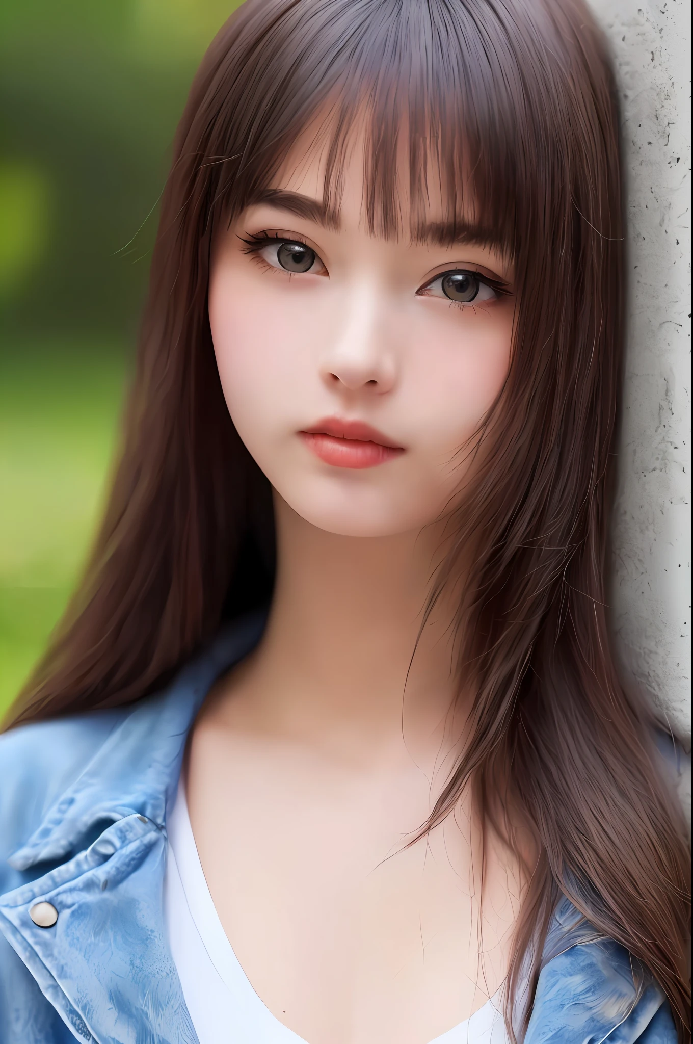 1 Girl Crowd Street Natural Sunlight Best Quality Relaxation Seaart Ai 