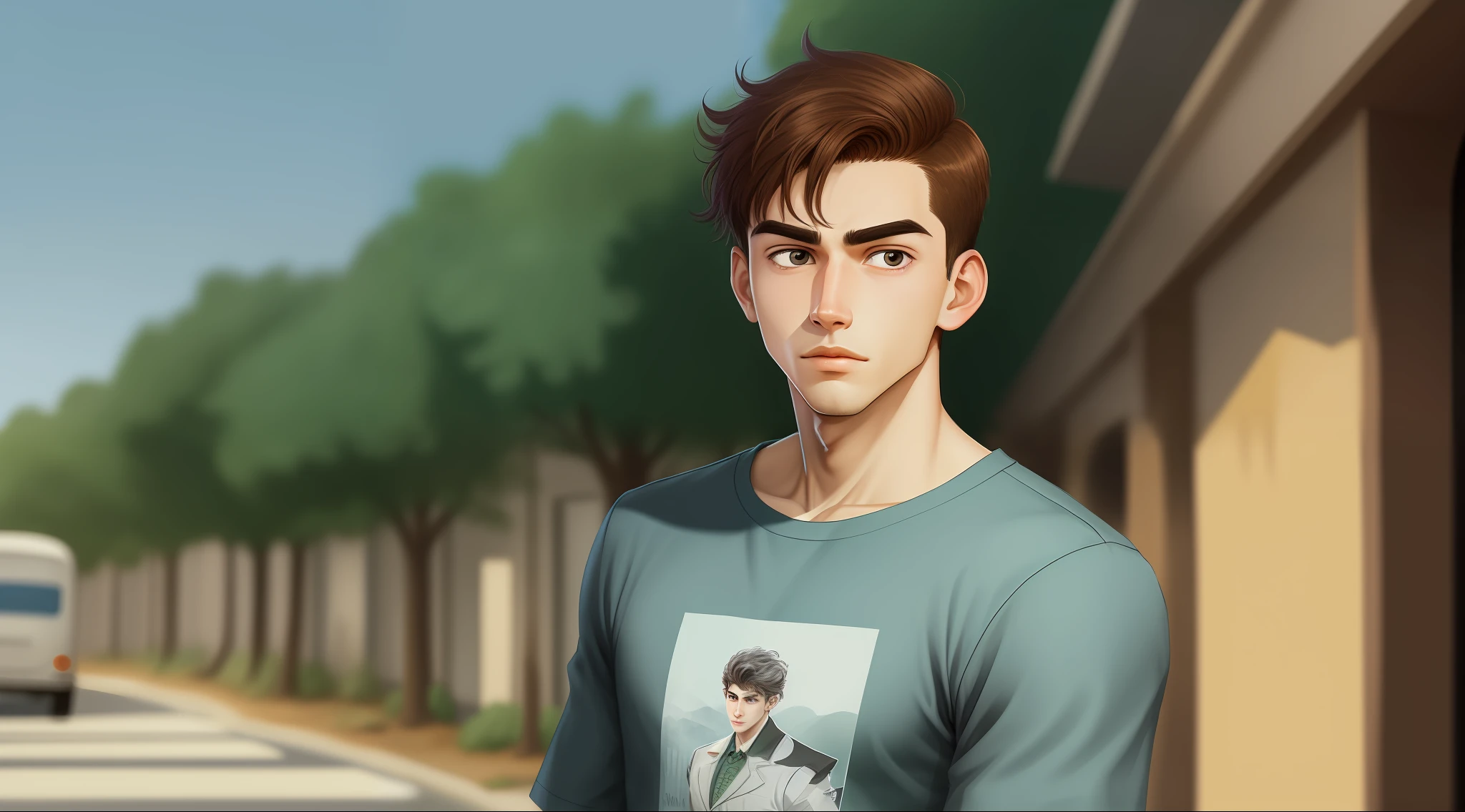 A young man in cartoon - SeaArt AI